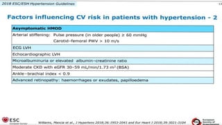 ESC HYPERTENSION GUIDLINES 2018 European society of heart | PPT