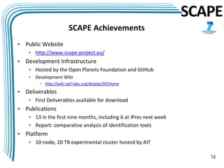 SCAPE - Building Digital Preservation Infrastructure | PDF