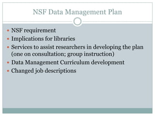 E-Science: New Roles for Libraries | PPT