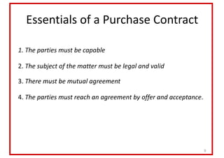 legal aspects of purchasing | PDF