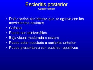 Oftalmologia - Escleritis Posterior | PPT