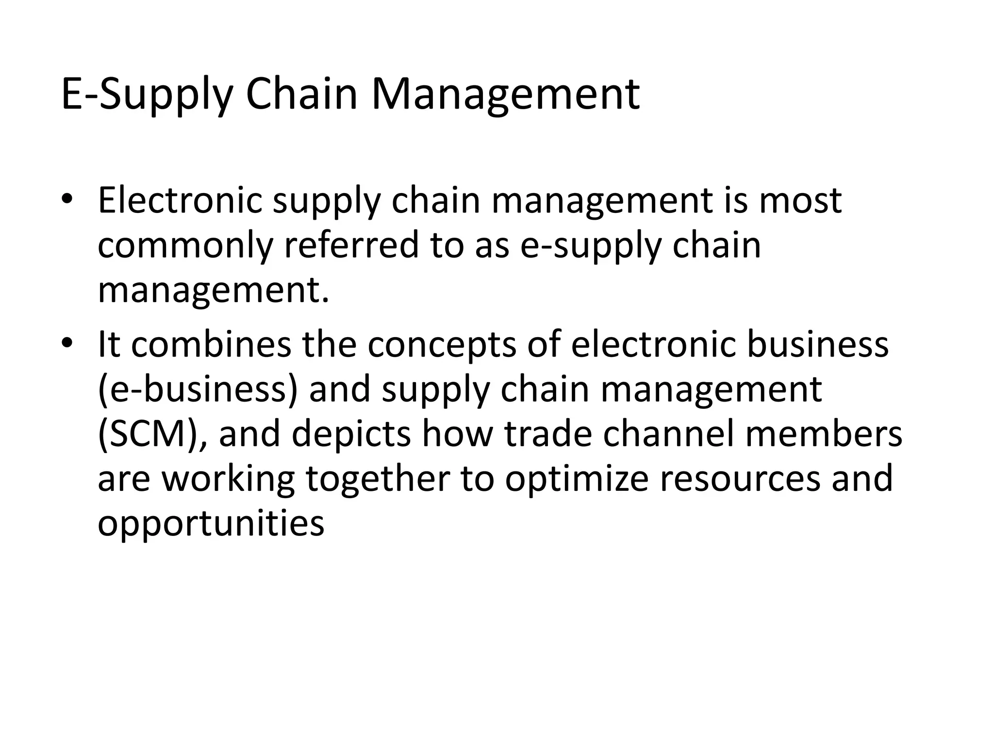 Electronic Supply Chain Management | PPTX