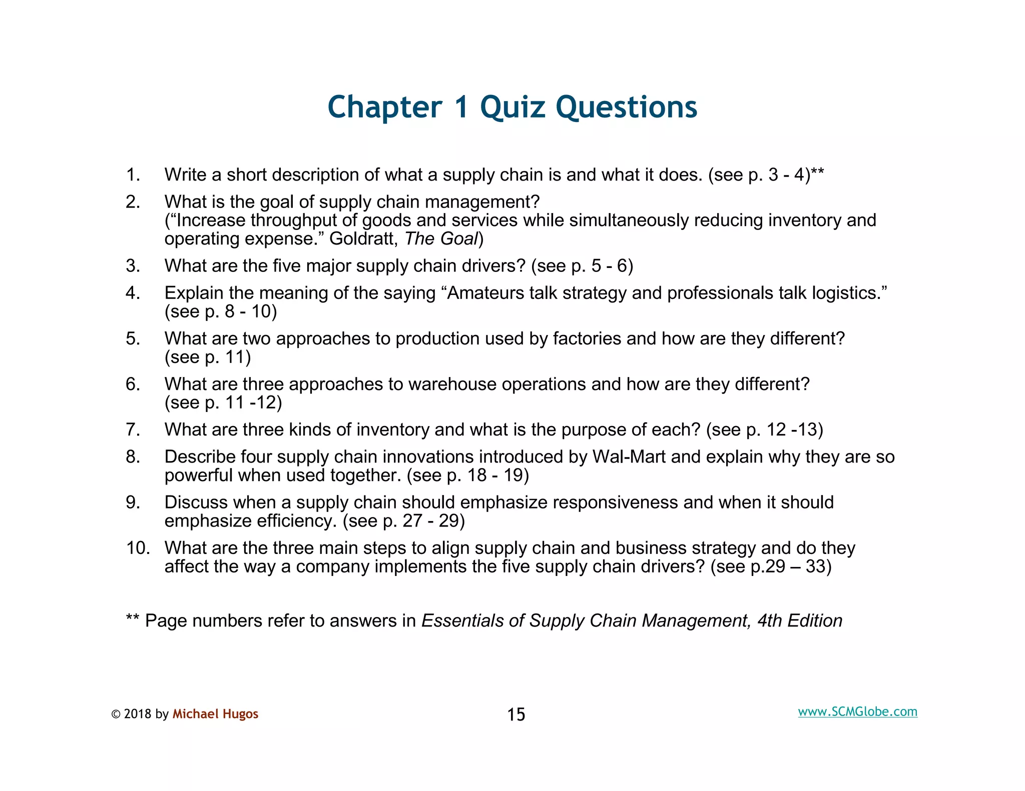 Essentials of Supply Chain Management, 4th Edition Lecture and Study Slides | PDF