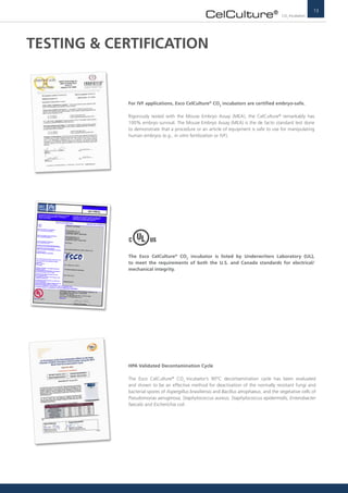 Esco CO2 Incubator Combined Catalog | PDF