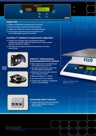 Esco Orbicult Laboratory Shakers | PDF