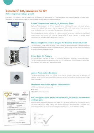 Esco CelCulture IVF Incubator | PDF