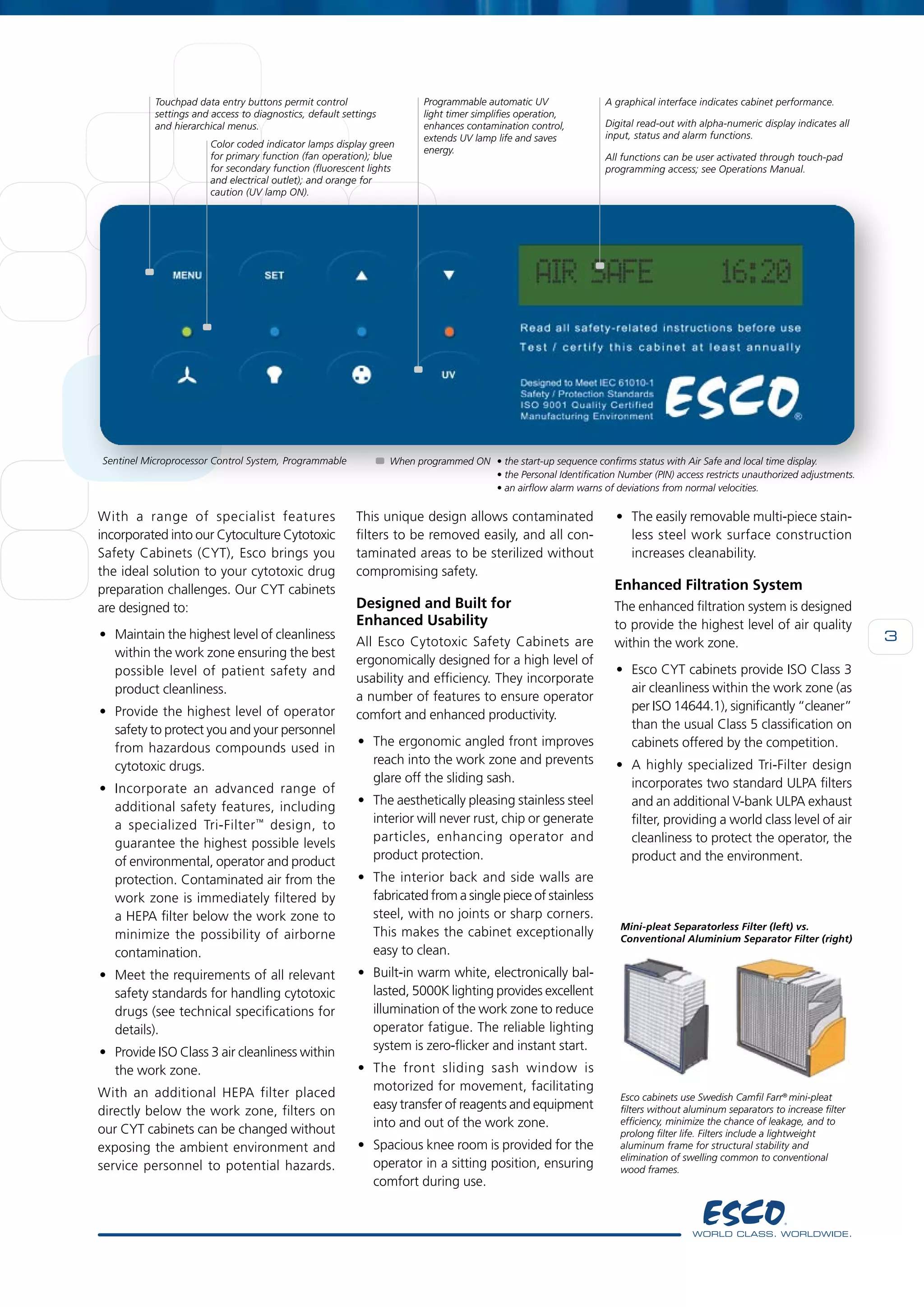Esco Cytotoxic Safety Cabinet | PDF