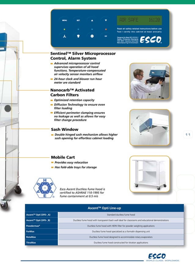 Esco Green Ductless Fume Hood Guide | PDF | Business Utilities | Business
