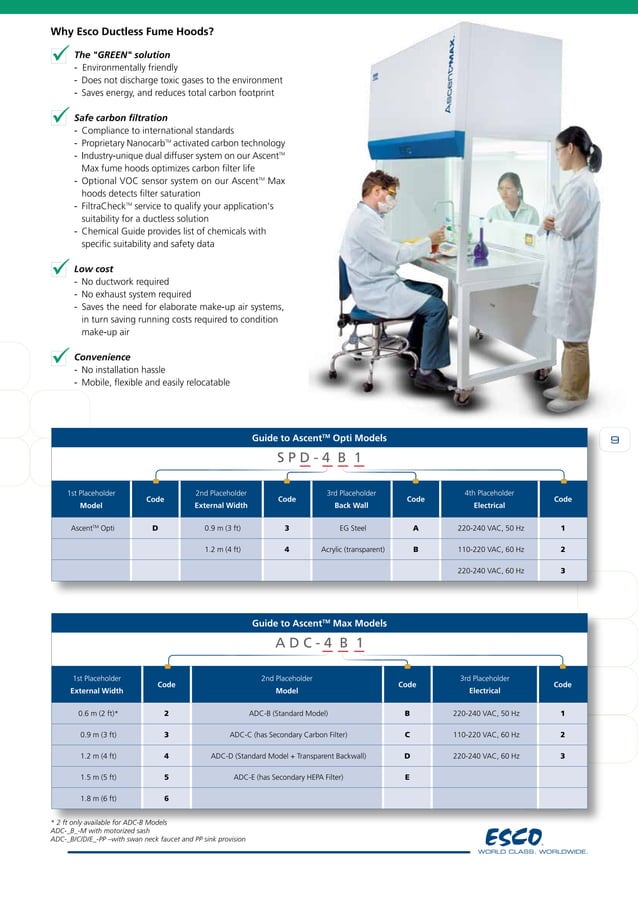 Esco Green Ductless Fume Hood Guide | PDF | Business Utilities | Business