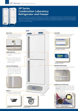 Esco HP Series Laboratory Refrigerators and Freezers | PDF