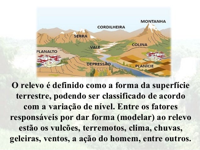 Escola estadual tipos de relevo