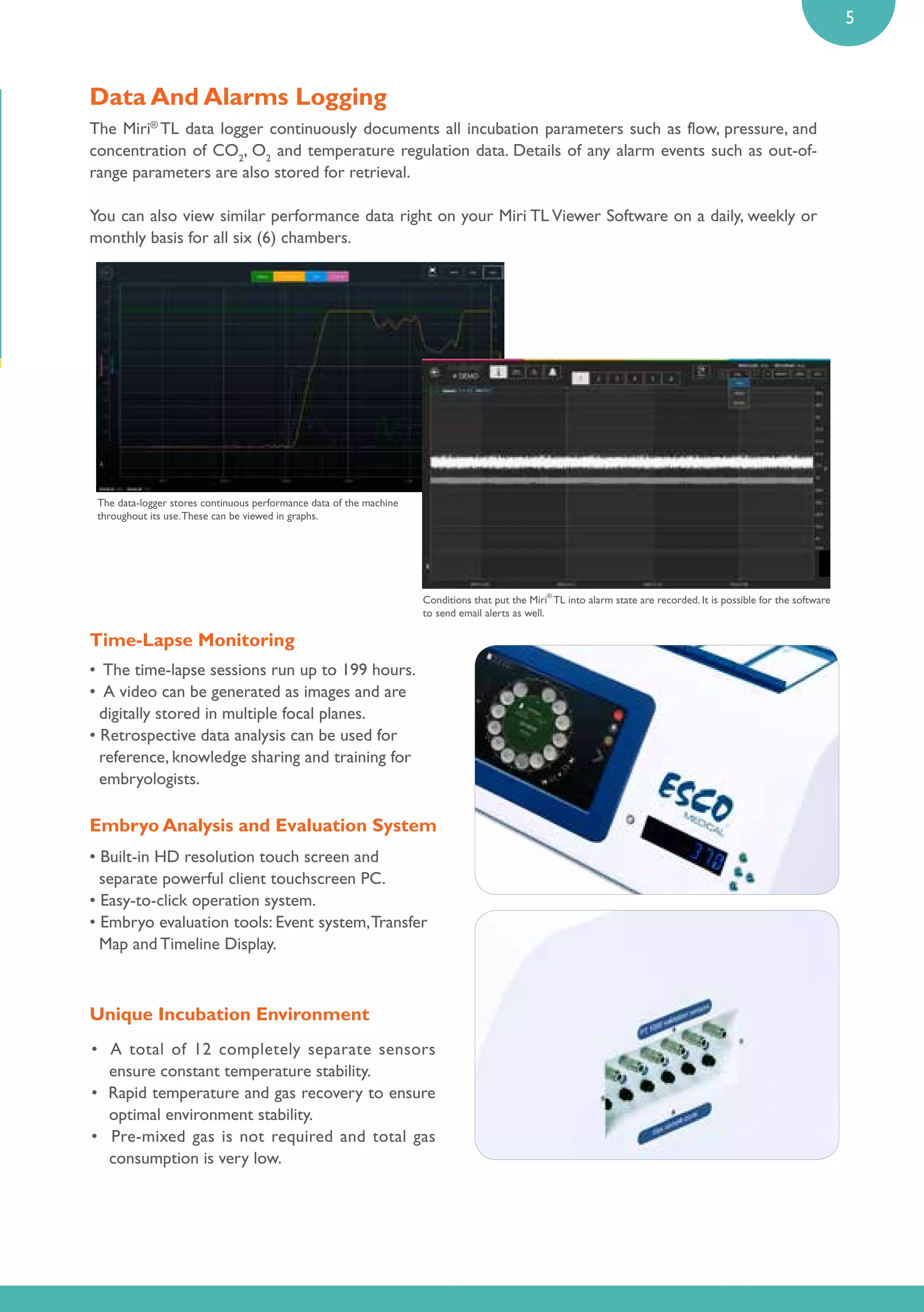 Esco Medical Miri TL Time Lapse Embryo Incubator | PDF