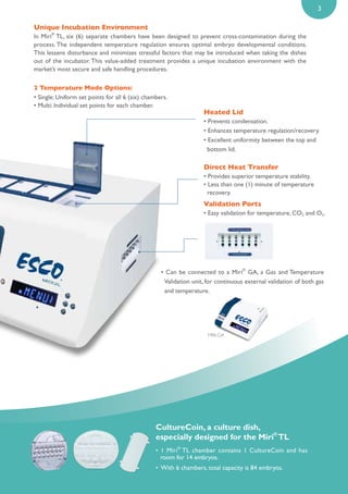 Esco Medical Miri TL Time Lapse Embryo Incubator | PDF