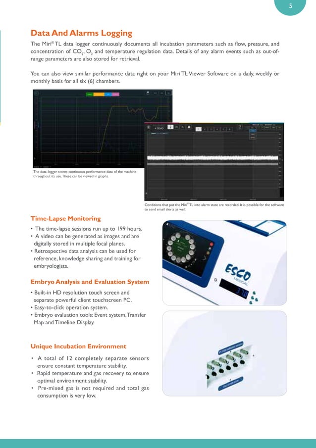 Esco Medical Miri TL Time Lapse Embryo Incubator | PDF