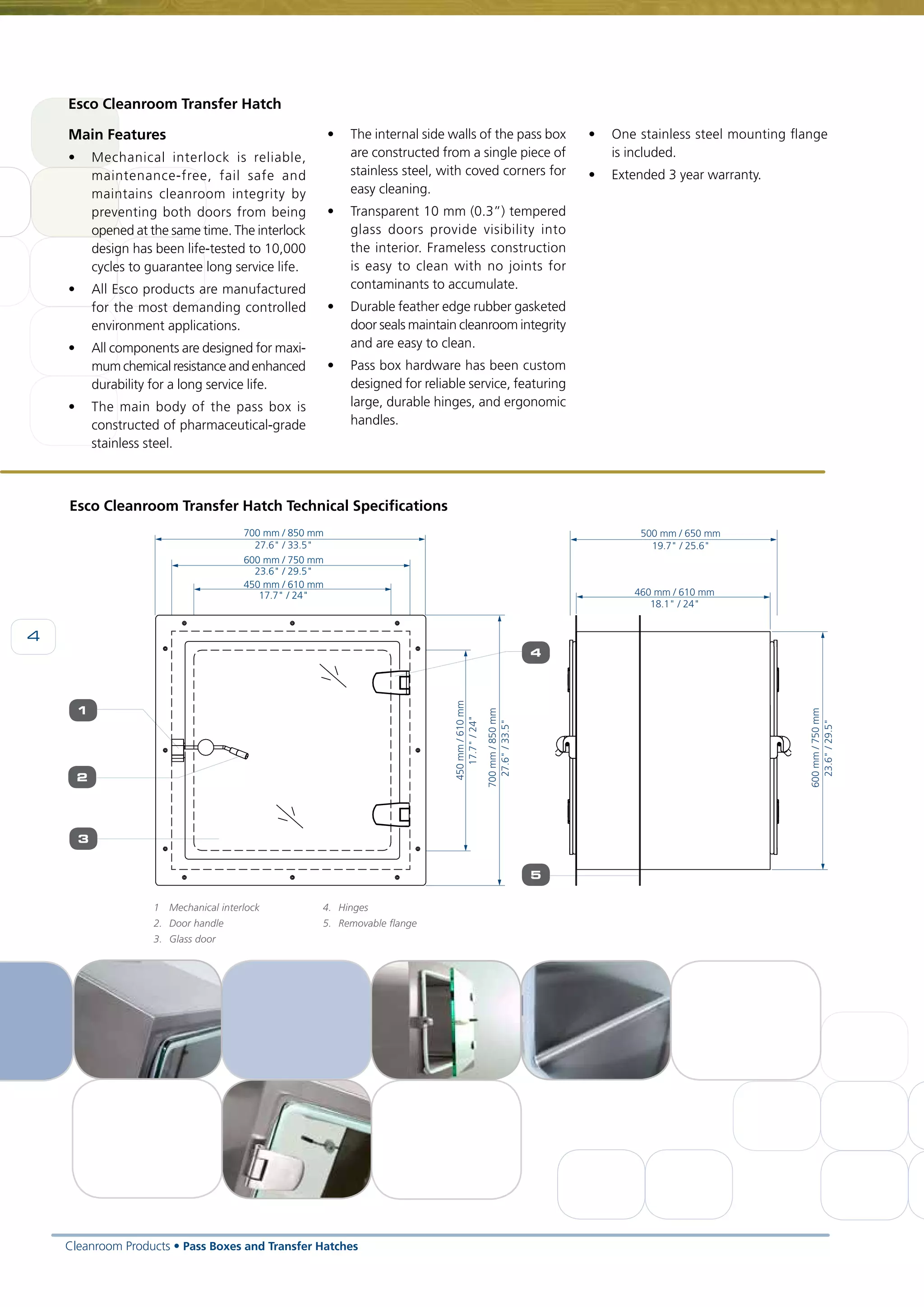 Esco Pass Boxes and Transfer Hatches | PDF