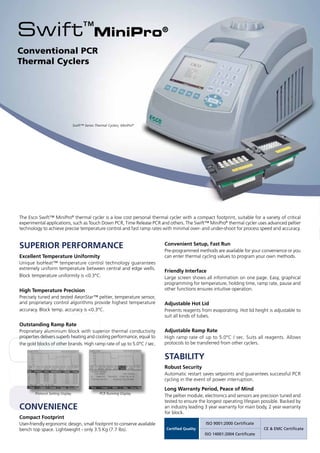 Esco PCR Thermal Cycler | PDF