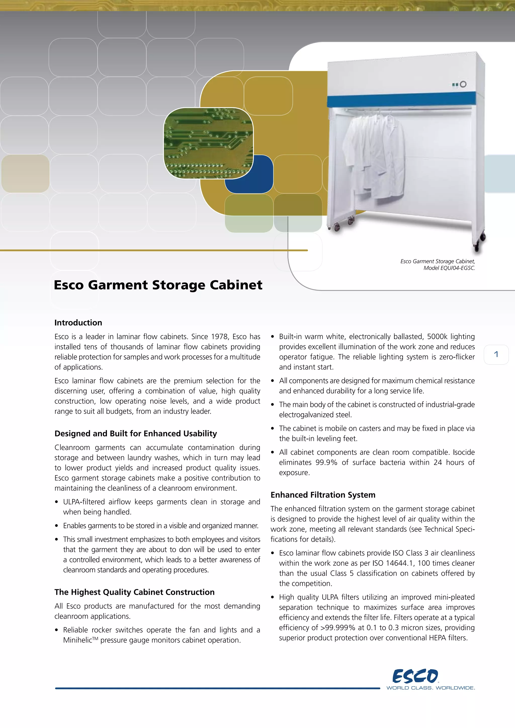 Esco Pharma Garment Storage Cabinet | PDF