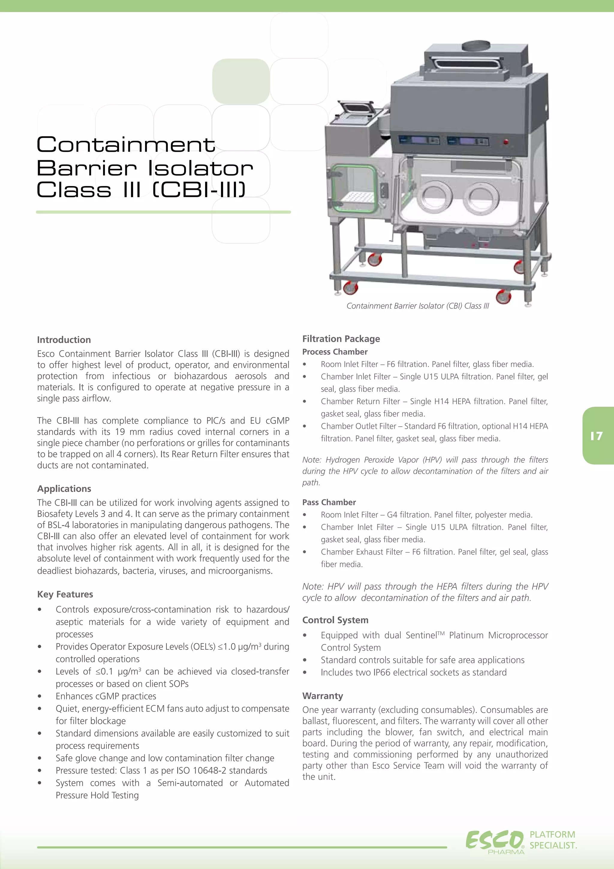 Esco Pharma Product and Service Guide | PDF