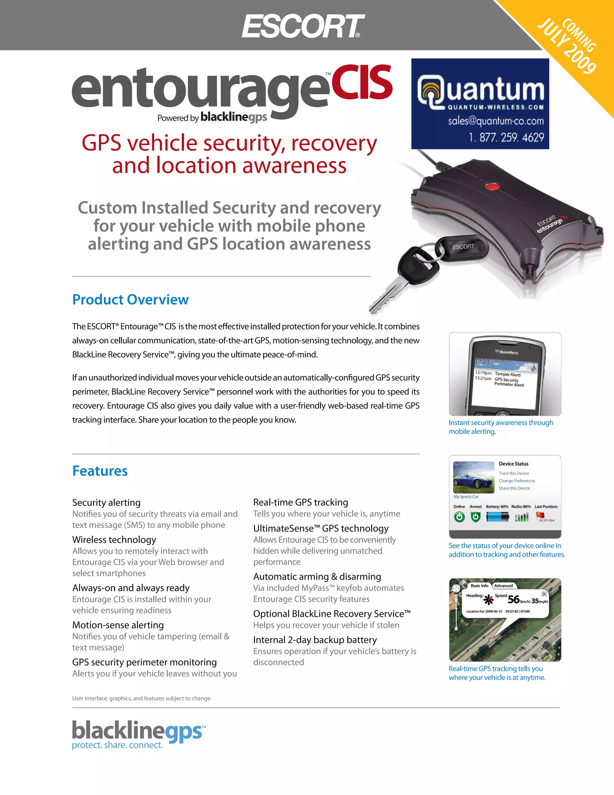 Escort Entourage CIS - GPS Vehicle Security Recovery and Tracking ...