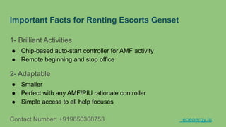 Escorts rental generator | PPT