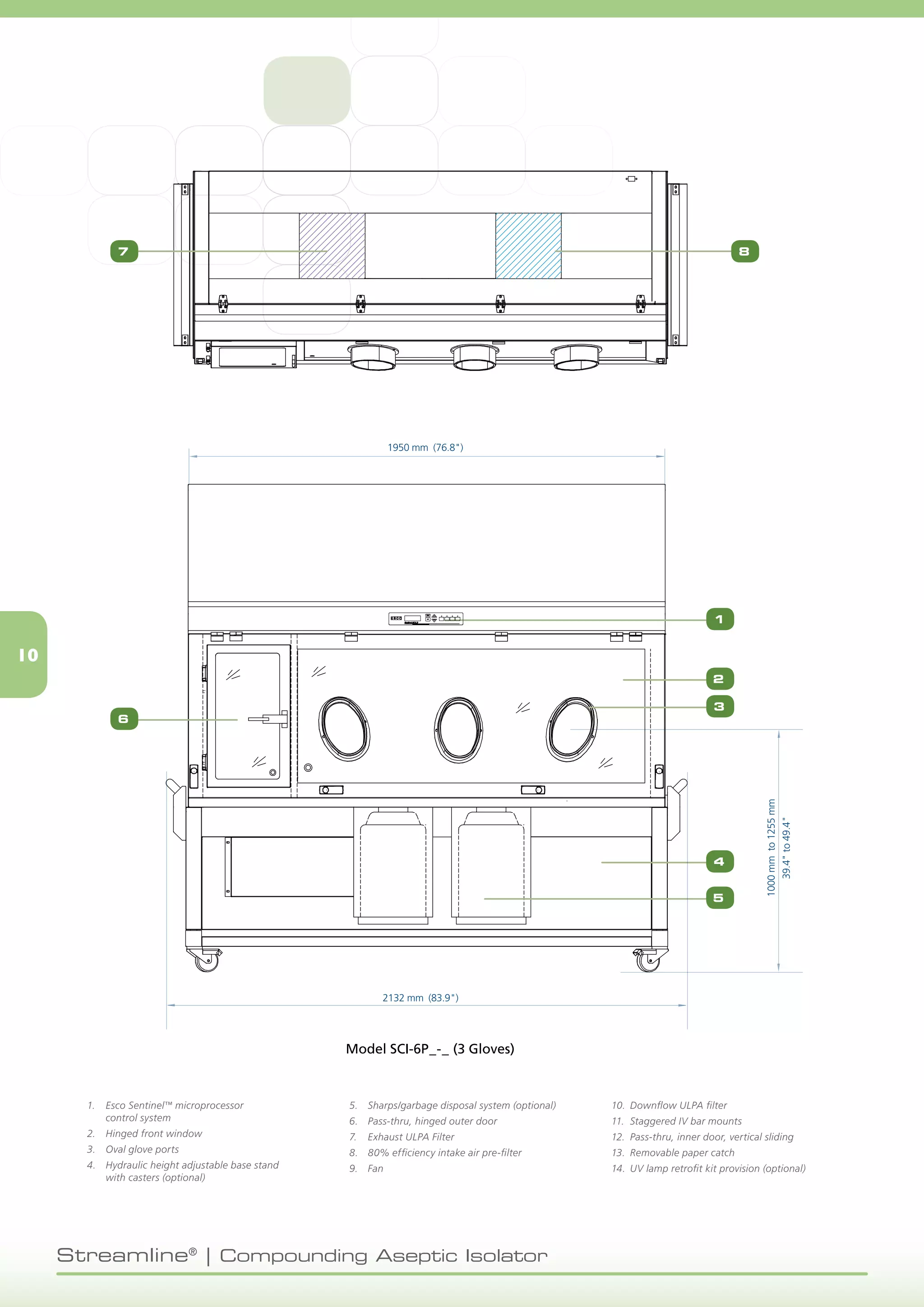 Esco Streamline Compounding Aseptic Containment Isolator | PDF