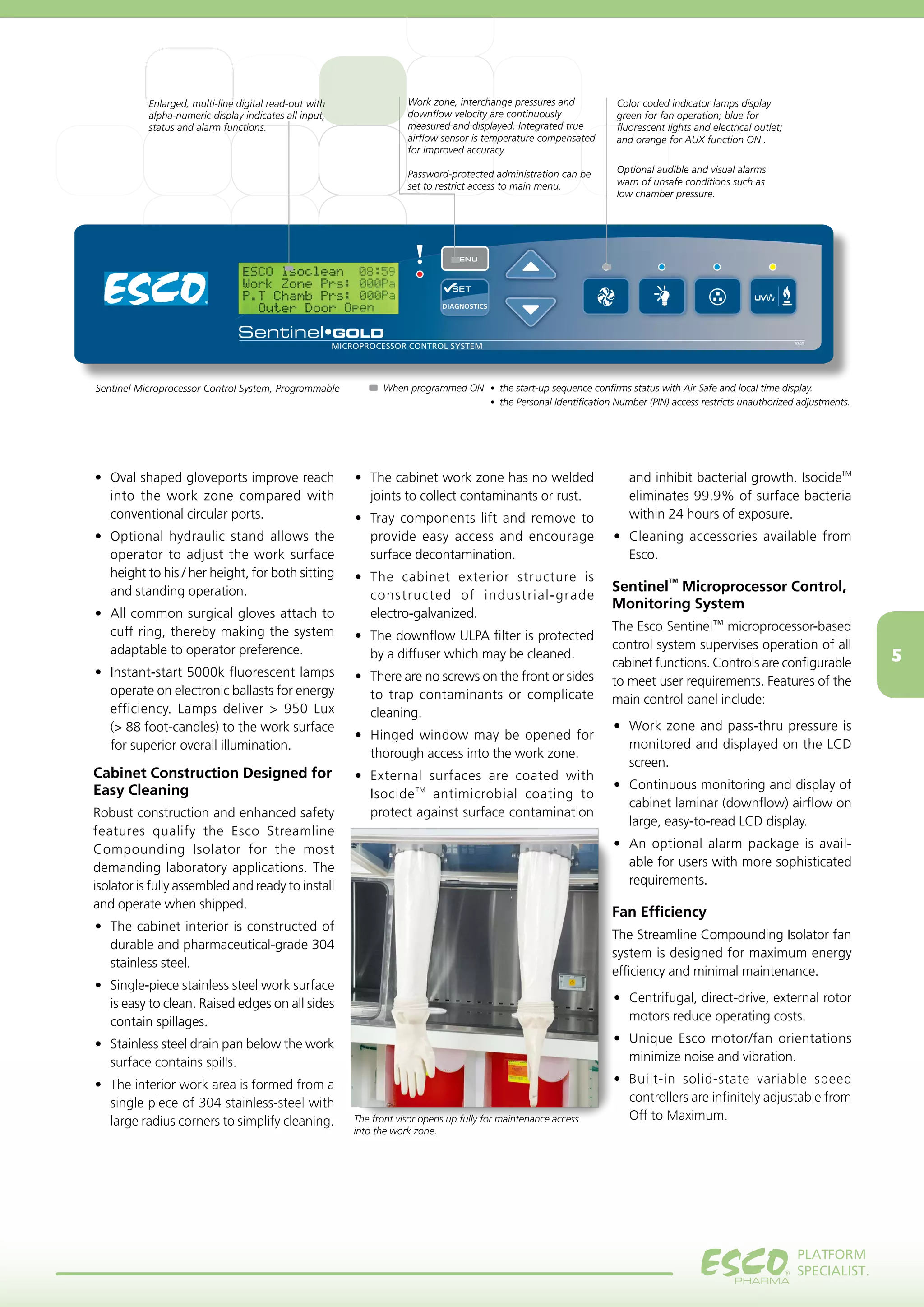 Esco Streamline Compounding Aseptic Containment Isolator | PDF