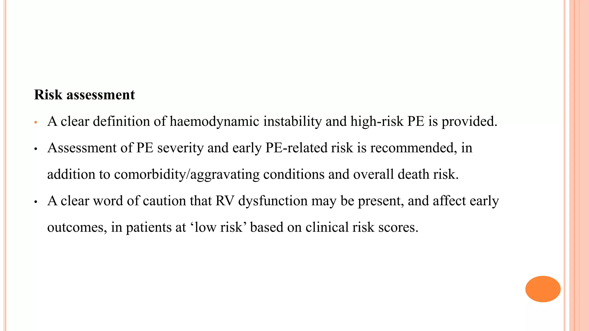 2019 ESC guidelines on pulmonary embolism | PPTX