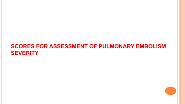 2019 ESC guidelines on pulmonary embolism | PPTX