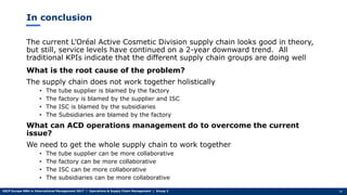 L'Oréal's Active Cosmetics Division - How do we rectify our service ...