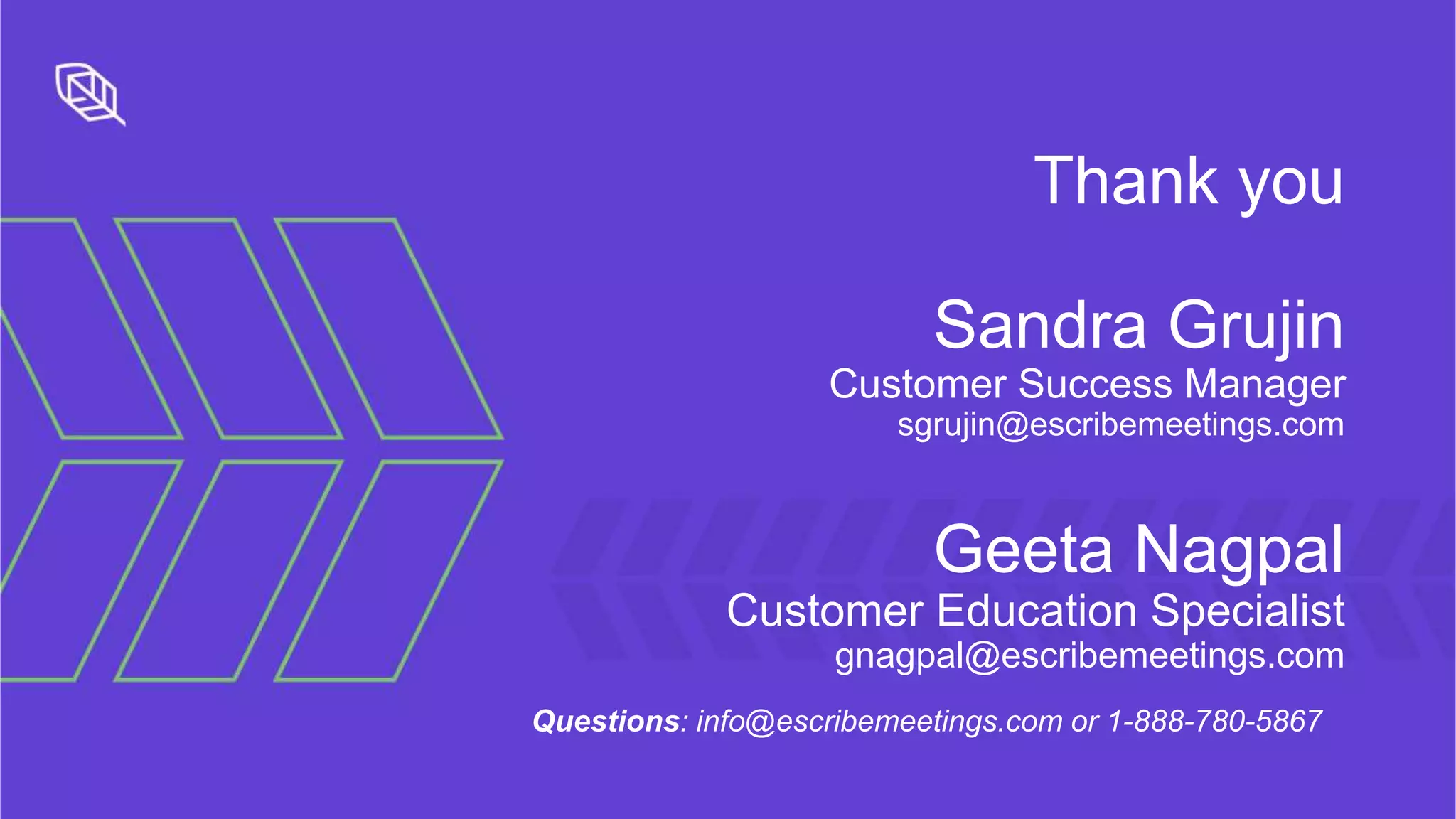 eScribe Attendee Management Webinar Slides | PPTX