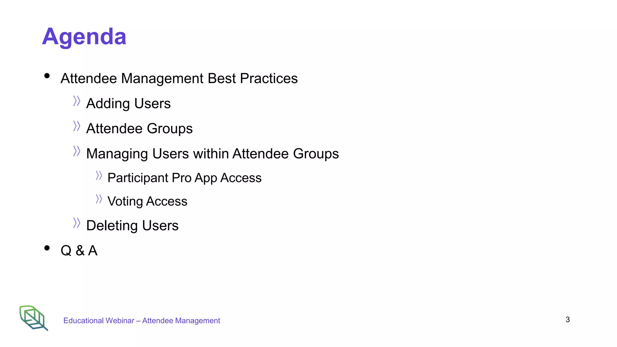 eScribe Attendee Management Webinar Slides | PPTX