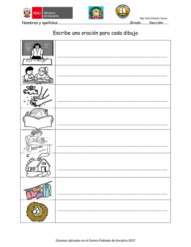 Escribe oraciones | PDF