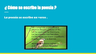 Escribir poesías II | PPT