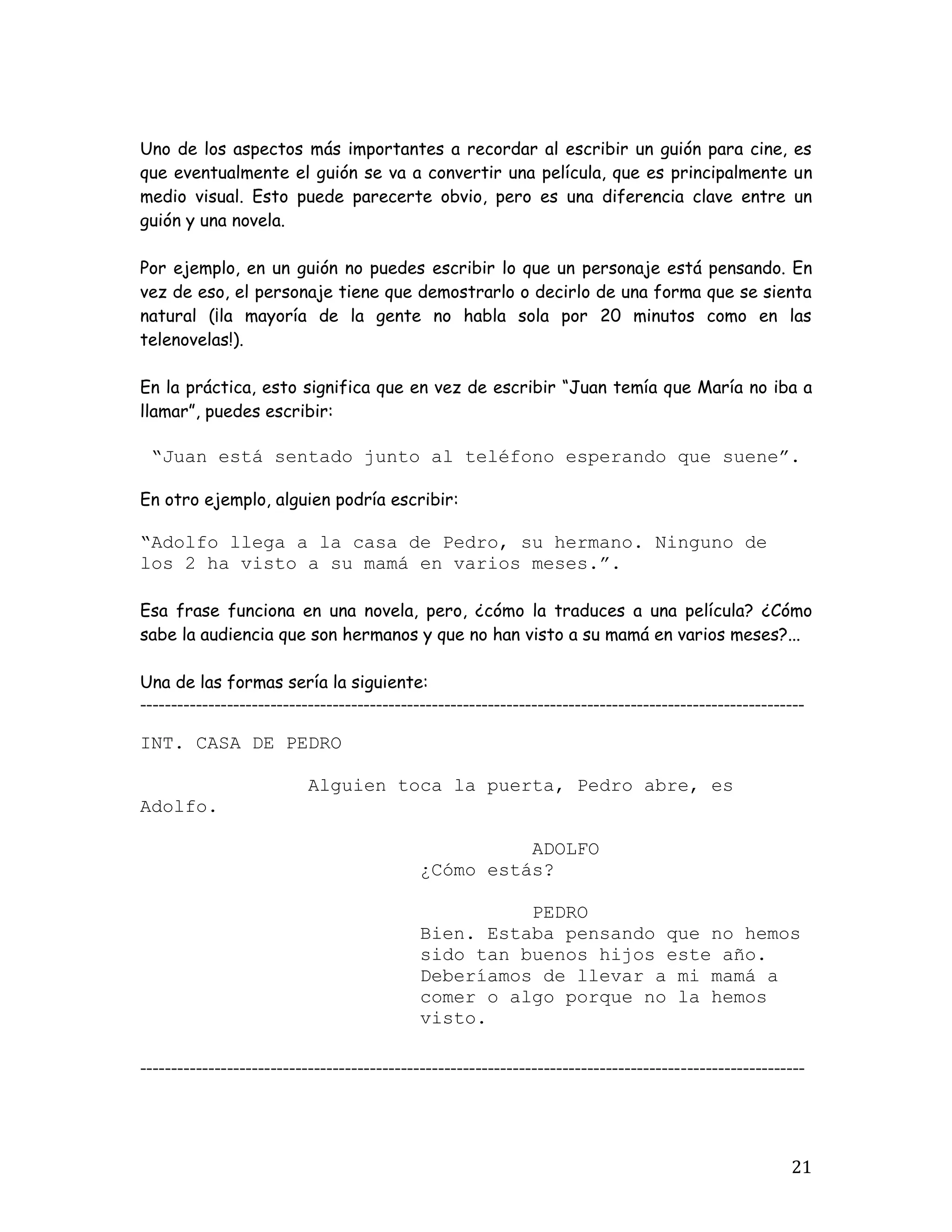 Como escribir guiones cinematograficos. | PDF
