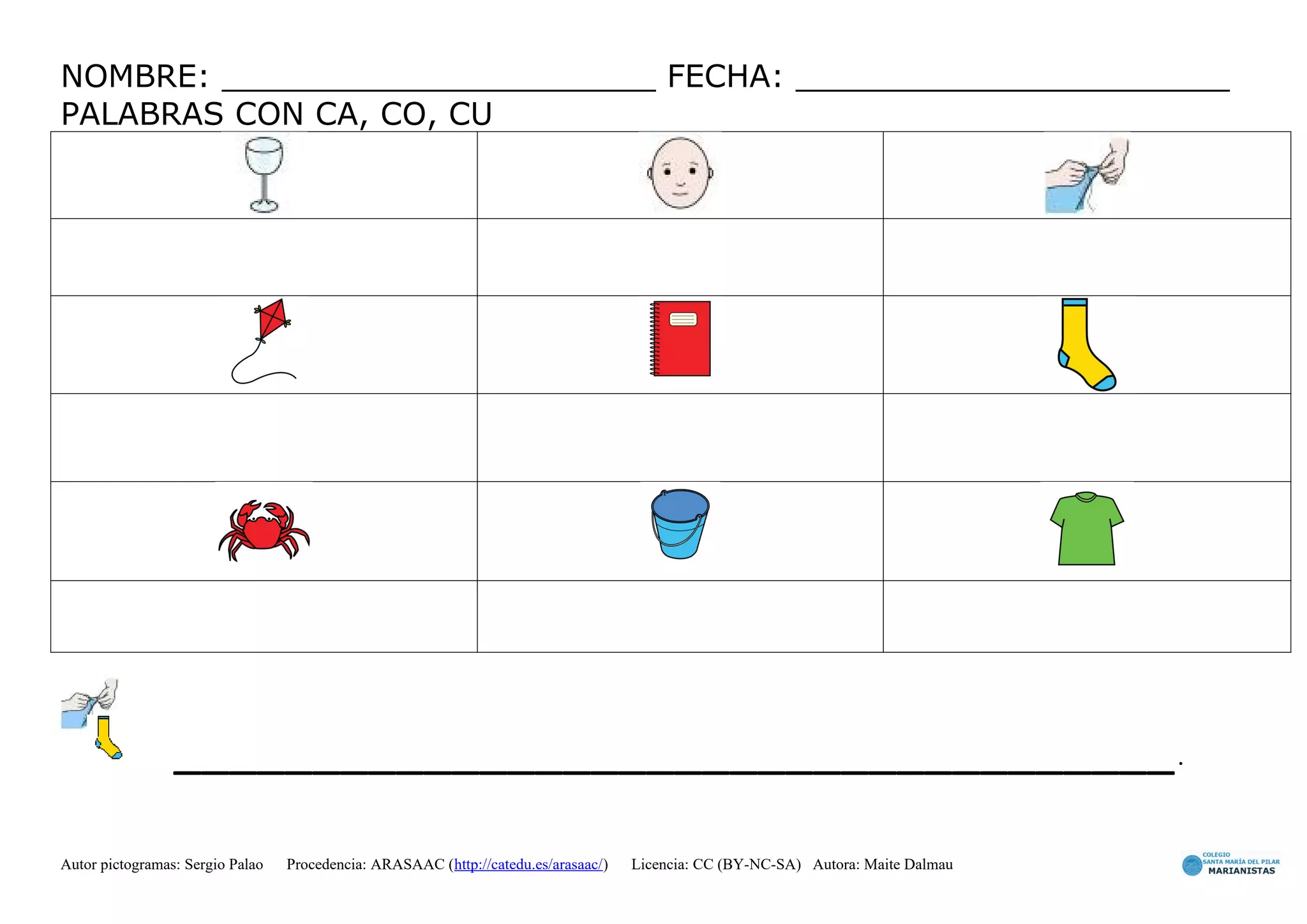 Escribo palabras ca co cu | PPT