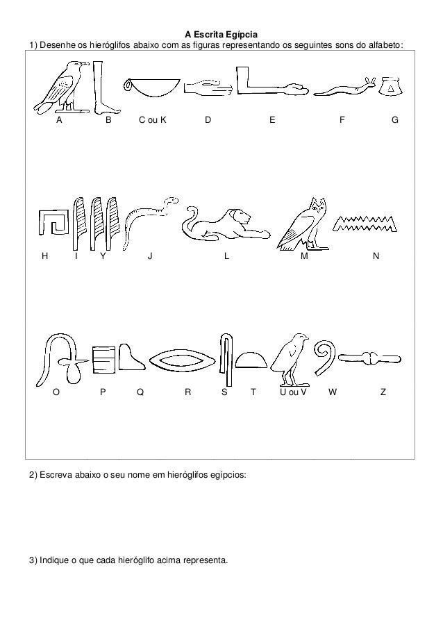 Escrita e numeração egípcia