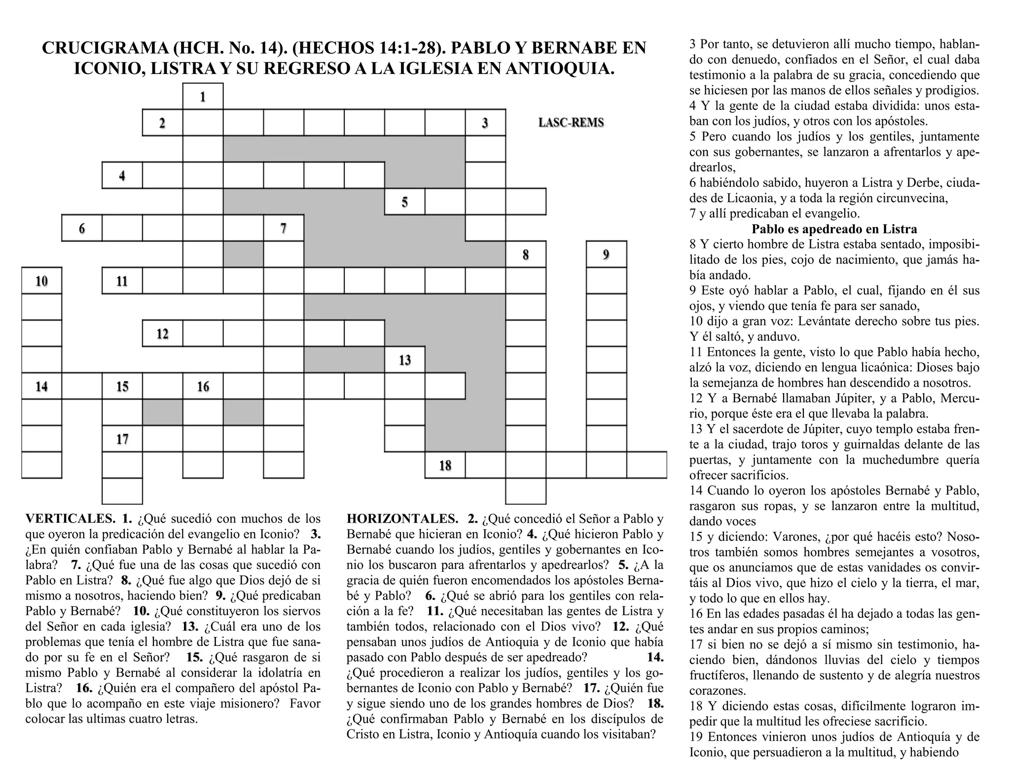 ESCRITO ESTAS EN ACCIÓN. PABLO Y BERNABE EN ICONIO Y LISTRA Y SU ...