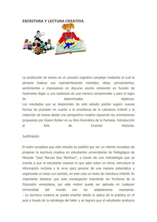 Escritura y lectura creativa | DOCX