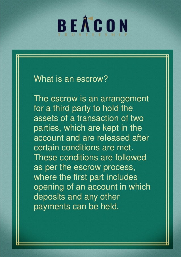 glimpse of an Escrow process | PDF | Business | Business and Finance