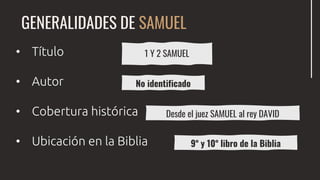 Escuela Bíblica Iglesia Biblica Bautista - Samuel | PPTX