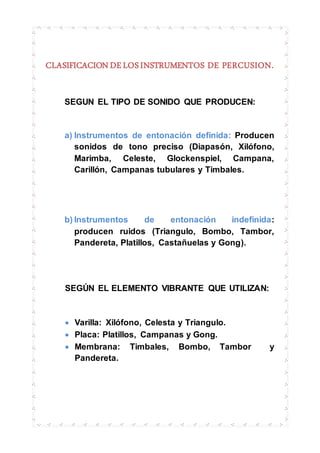 Instrumentos de percusión | DOCX