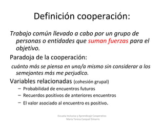 Escuela inclusiva y aprendizaje cooperativo | PPT