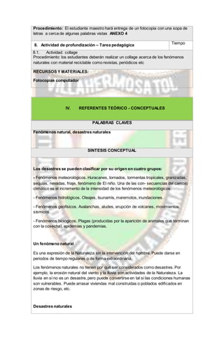 Escuela normal superior fenomenos naturales | DOCX