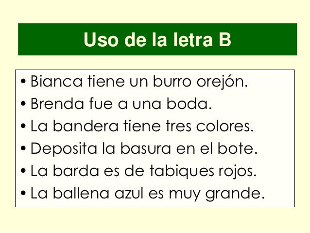 Escritura creativa: Escribamos palabras con B