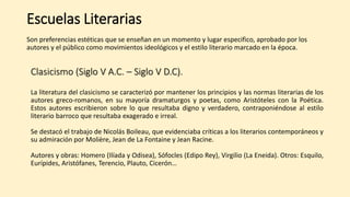 Escuelas literarias | PPTX