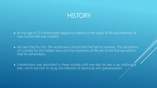 Presentation of the book of Frankenstein | PPTX