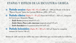 Escultura griega periodos | PDF
