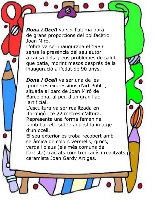 Escultura la dona i l´ocell | PDF