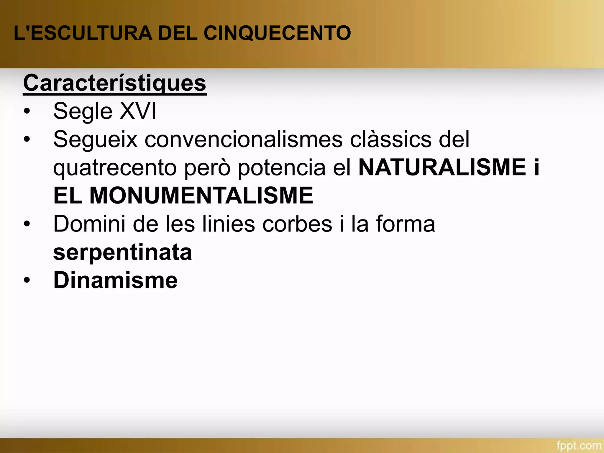 Escultura renaixement | PPTX