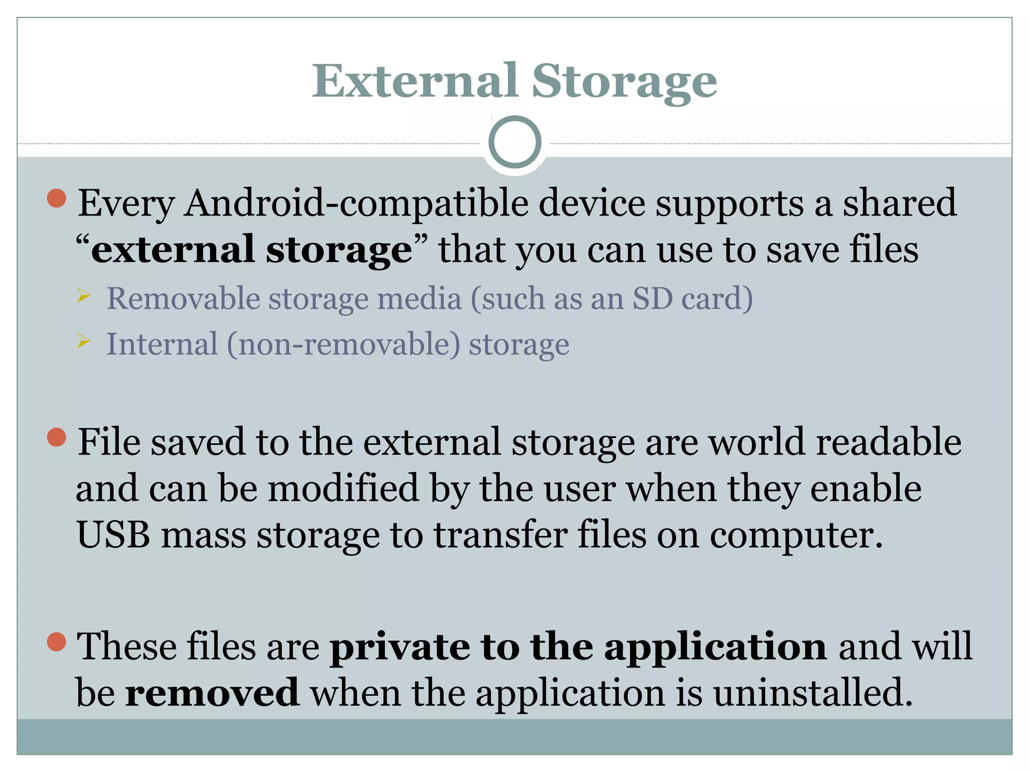 Data Storage In Android | PPT